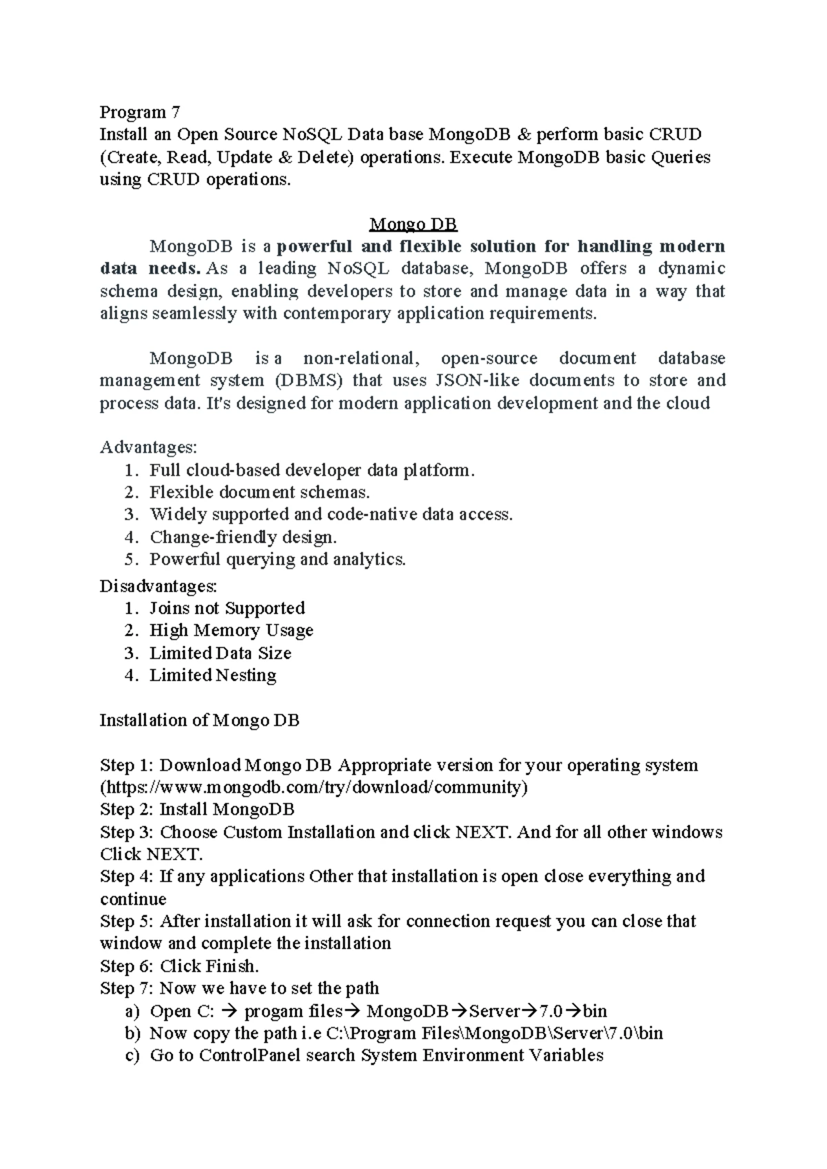 BCS403 - Lab - DATABASE MANAGEMENT SYSTEM Semester 4 Course Code BCS403 ...