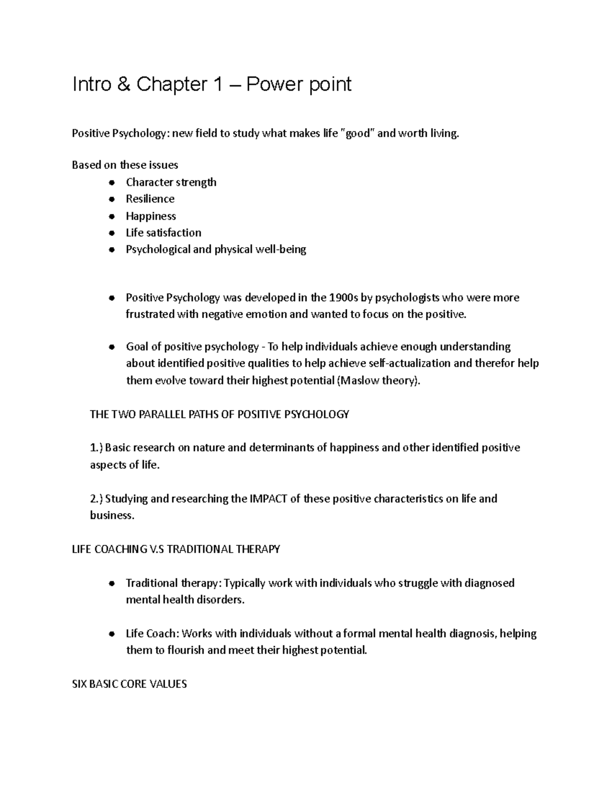 Laughter as Therapy Lecture - Chapter 1 notes - Intro & Chapter 1 ...