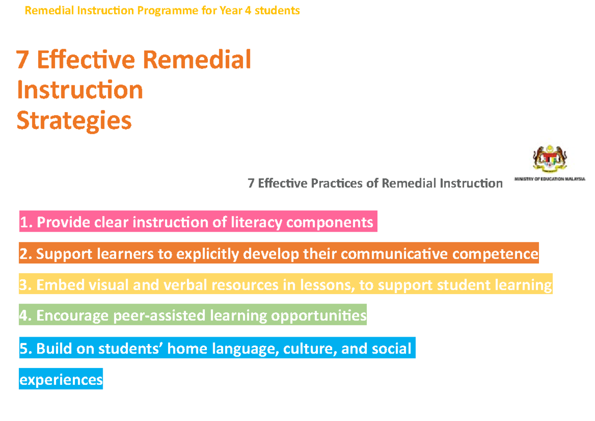7 Effective Remedial Instruction Strategies - Remedial Instruction ...