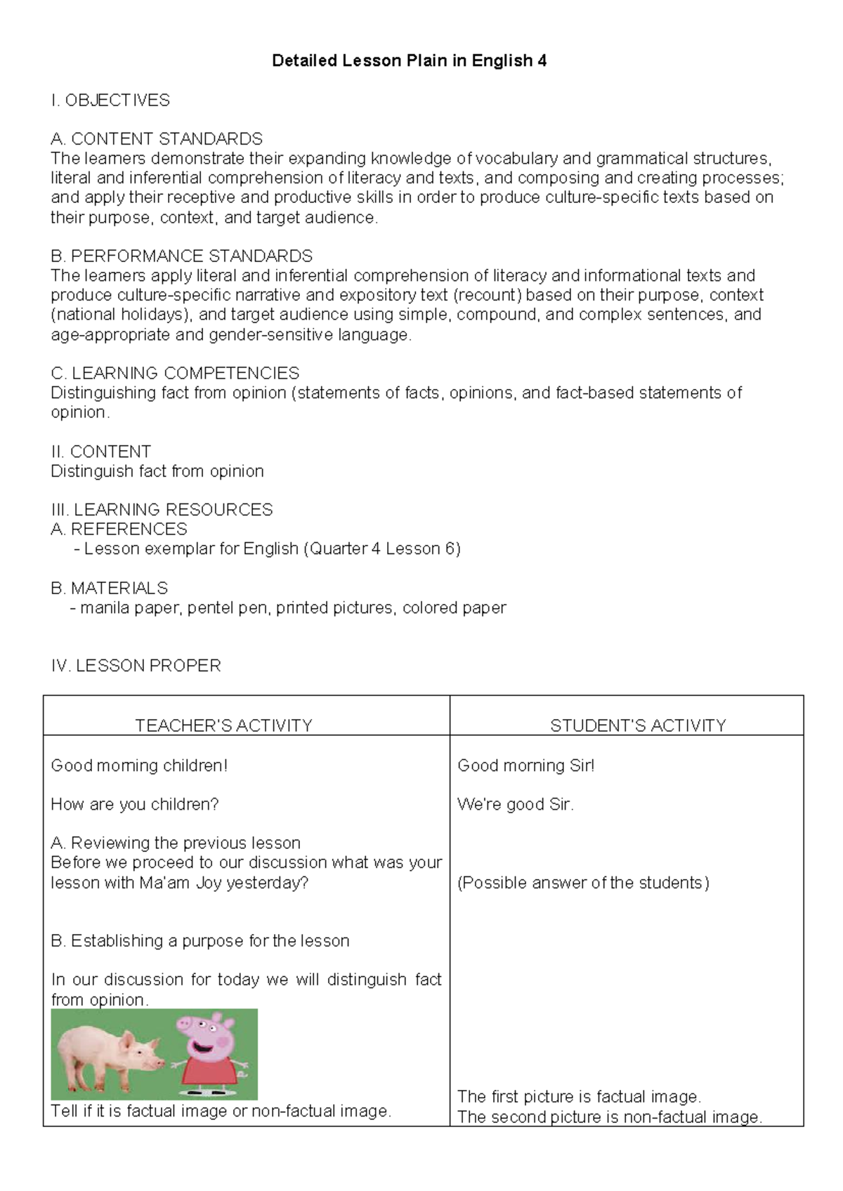 Mwaaaaaaaaaa - example of detailed lesson plan - Detailed Lesson Plain ...