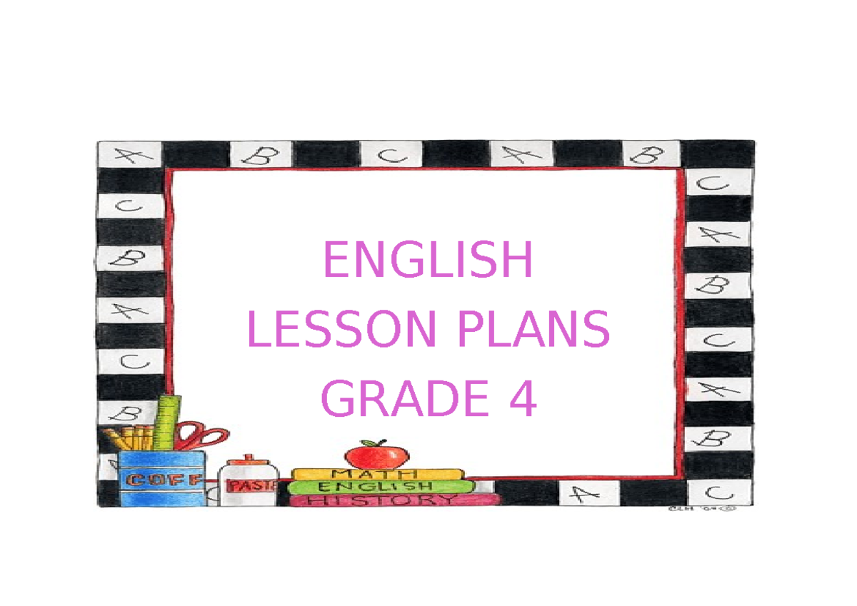 Grade 4 English Lesson Plans: 2023-2024 for Terms 1-3 - Studocu