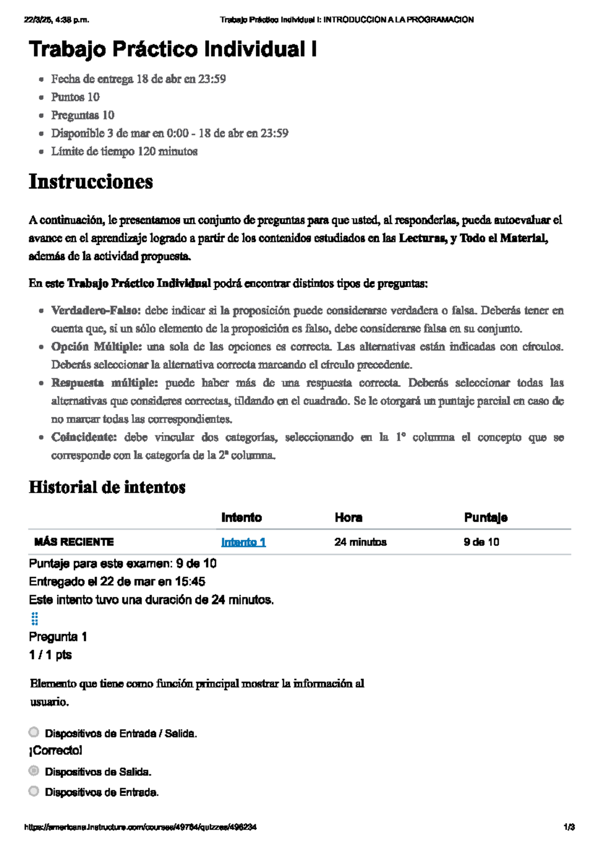 TP Intro a la Programación I - Trabajo Práctico Individual - Studocu