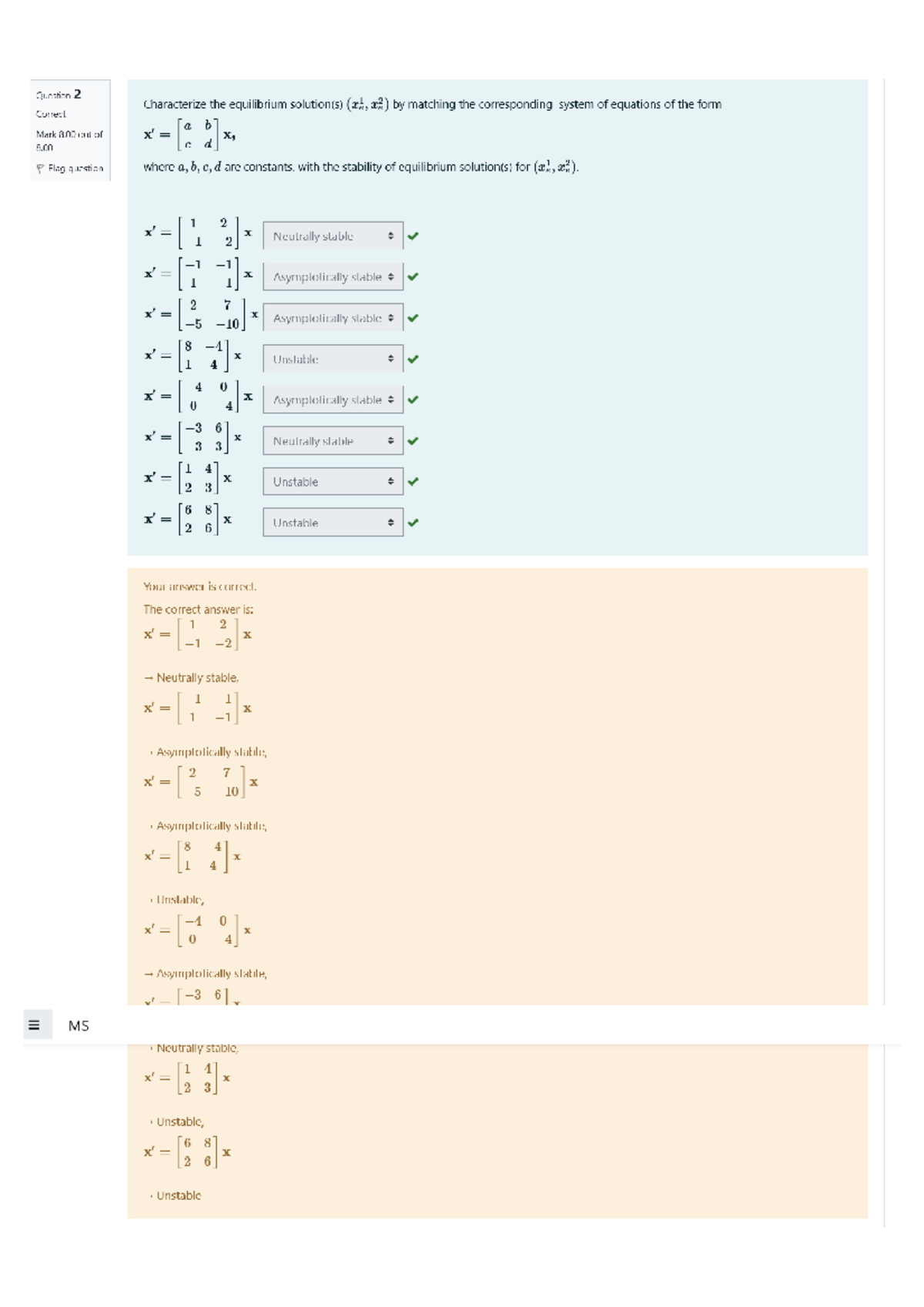 Assignment Attempt Review-2: Equilibrium Solutions & Stability Analysis ...