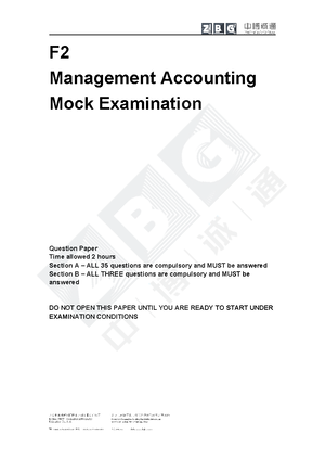 Ratios and formulas - F8/AA - ACCA - Studocu