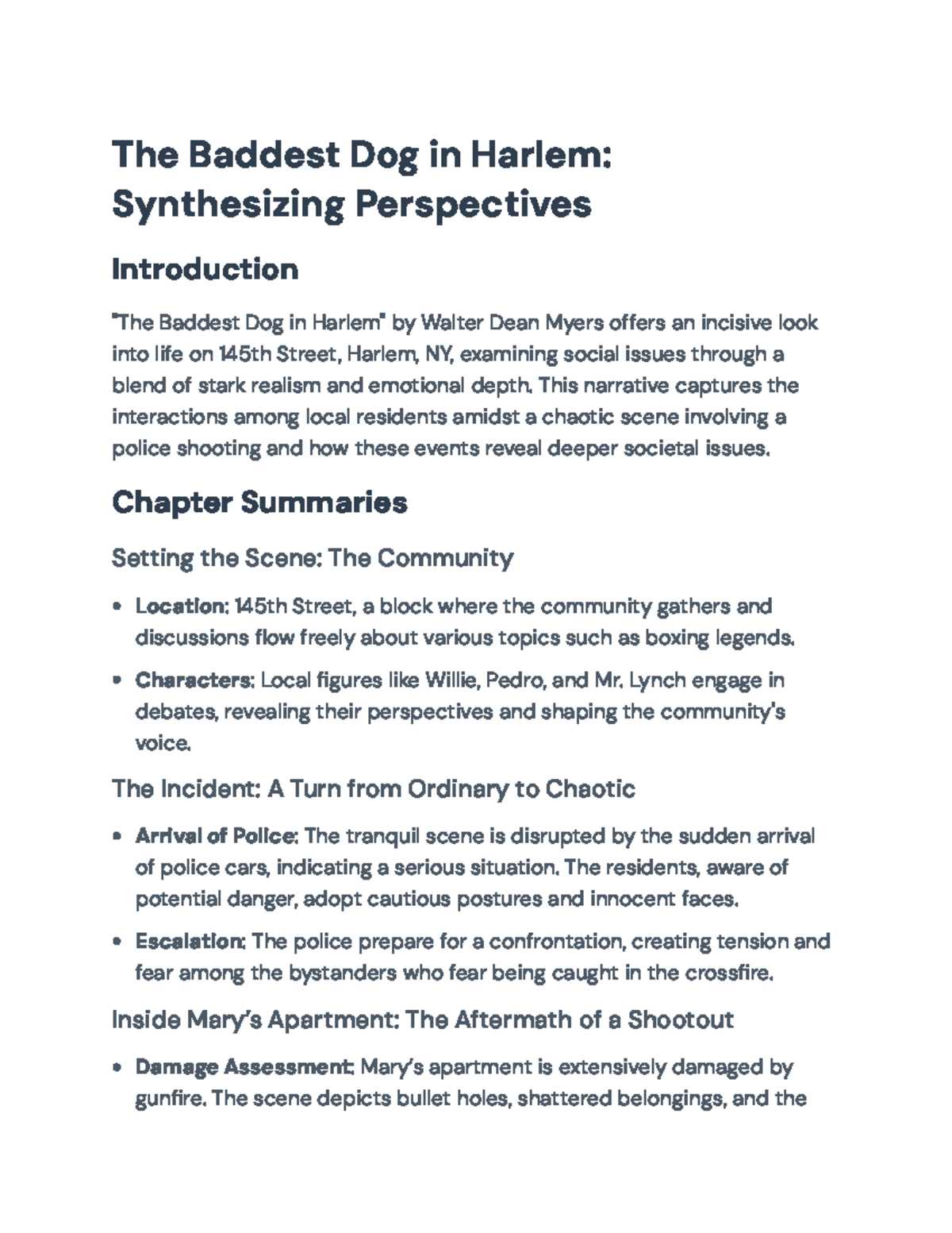 The Baddest Dog in Harlem: Community Resilience Amidst Police Violence ...