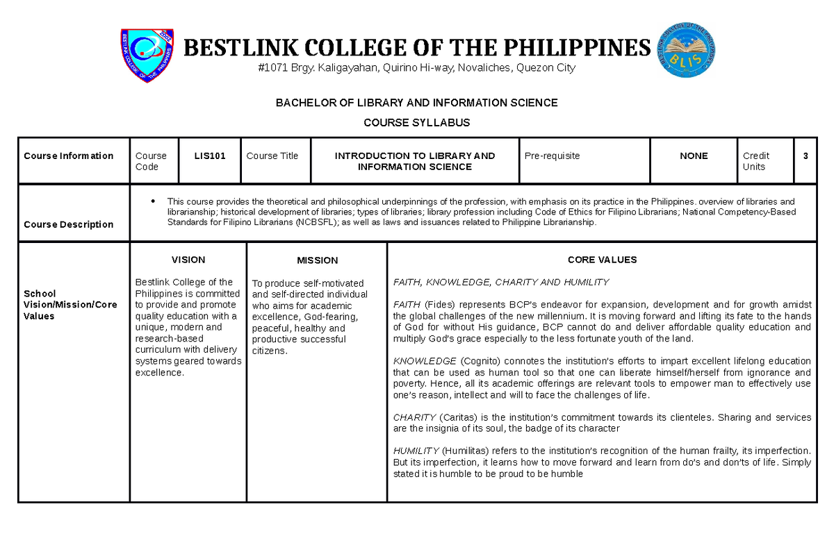 LIS 101 Final Exam: Introduction to Library & Information Science - Studocu