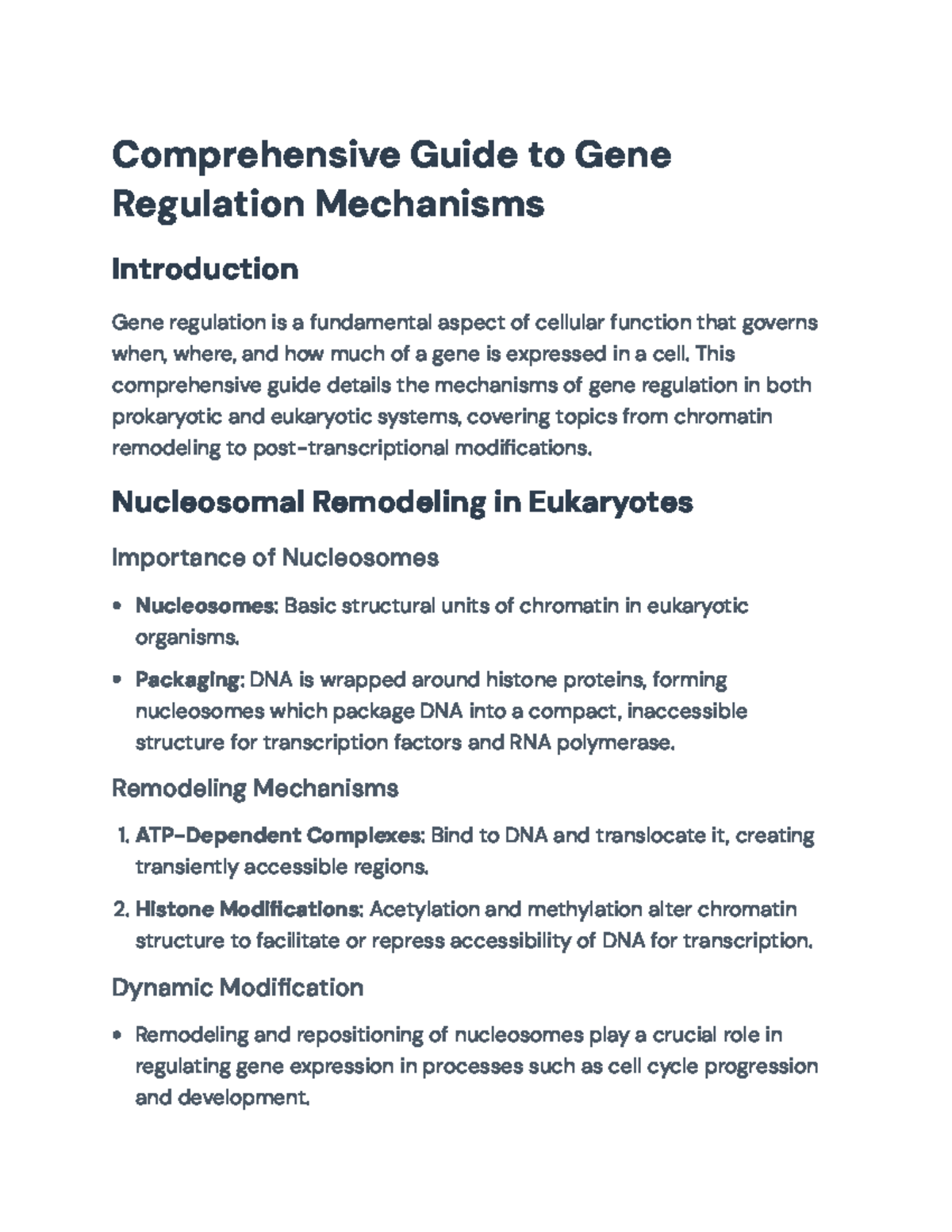 Comprehensive Overview of Gene Regulation Mechanisms in Biology ...
