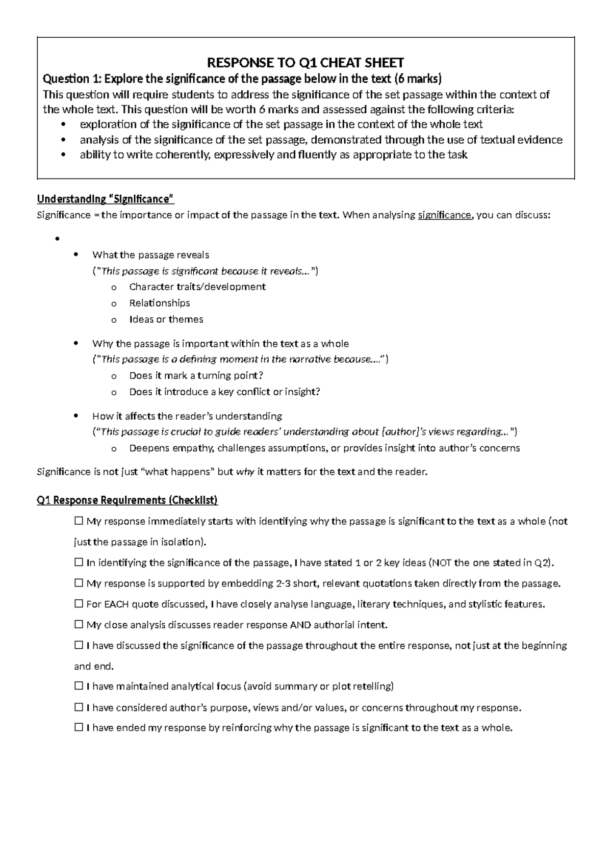 Q1 Cheat Sheet - Physics Electrical Significance Analysis - Studocu