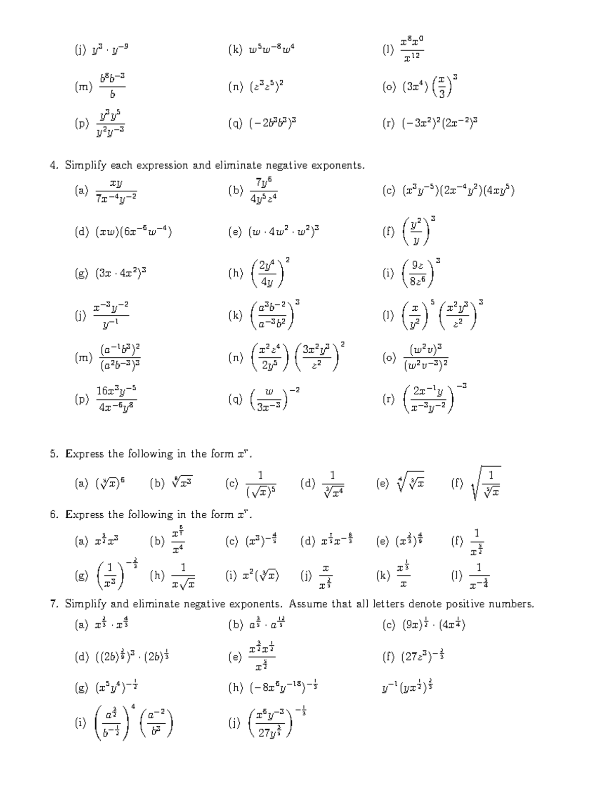 Exponents & Radicals - Simplification Techniques (MATH 7) - Studocu