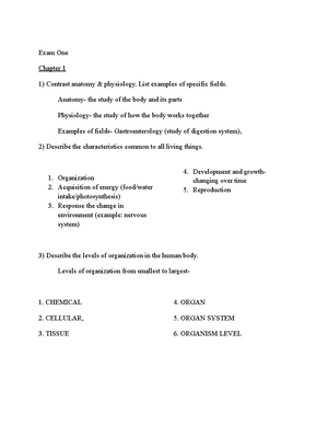 BIO 210 Lab 6 Exercise - answers - BIO 210 Anatomy and Physiology I - D ...