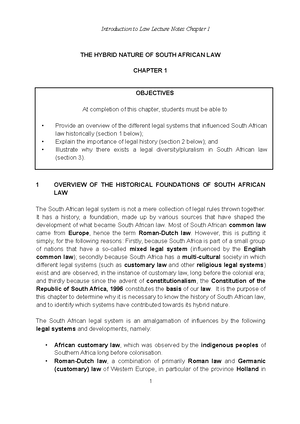 Chapter 2 Roman Law - THE FOUNDATIONS OF SOUTH AFRICAN LAW CHAPTER 2 ...