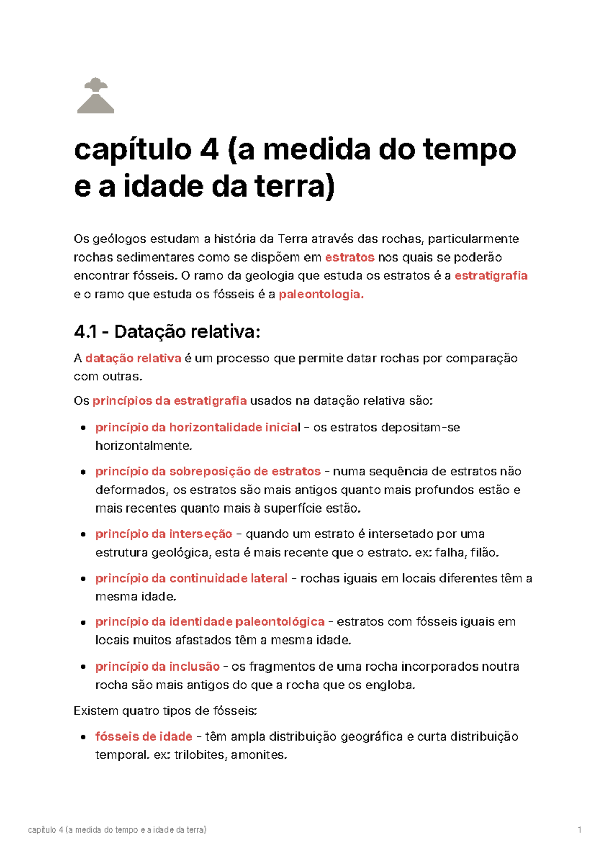 a medida do tempo e a idade da Terra - O ramo da geologia que estuda os ...
