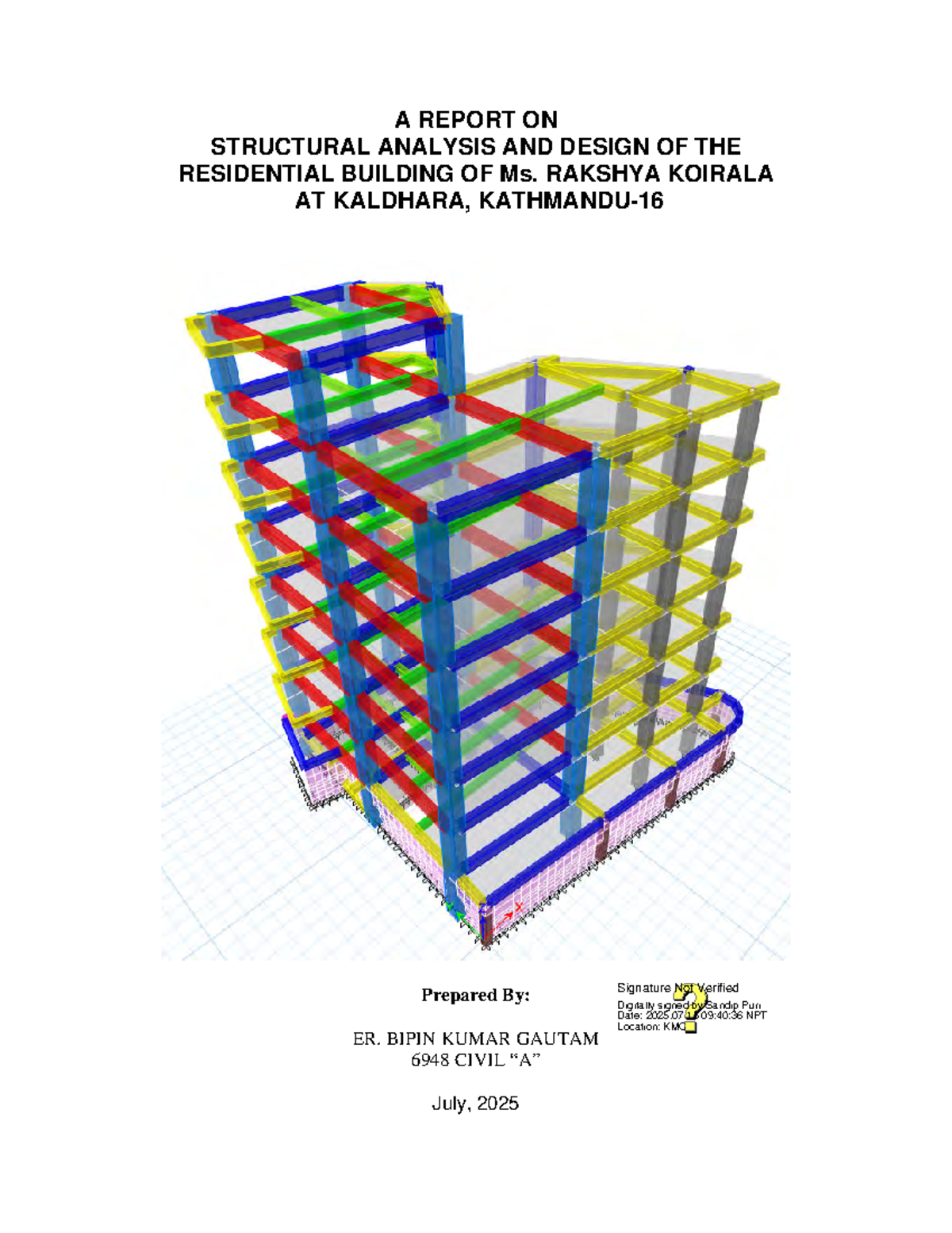 Structural Analysis Report for Residential Building (CIV 6948) - Studocu