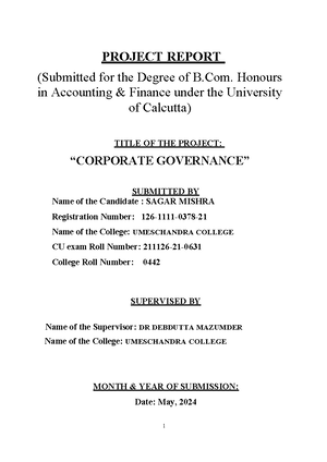 Semester 6 project - Project Report (Submitted for the Degree of B ...