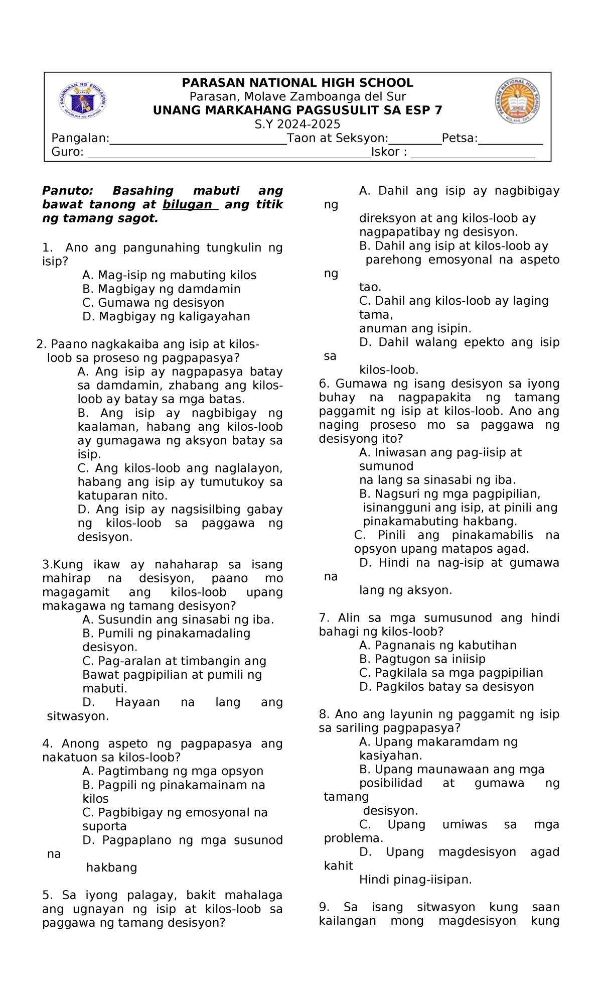 Q2 TLE 7 Lesson 1: Understanding Agricultural Careers and Opportunities ...