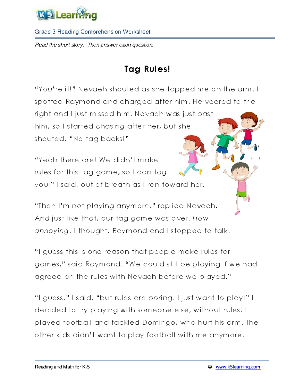 3rd Grade Reading Comprehension: "The Solver" Story & Questions - Studocu