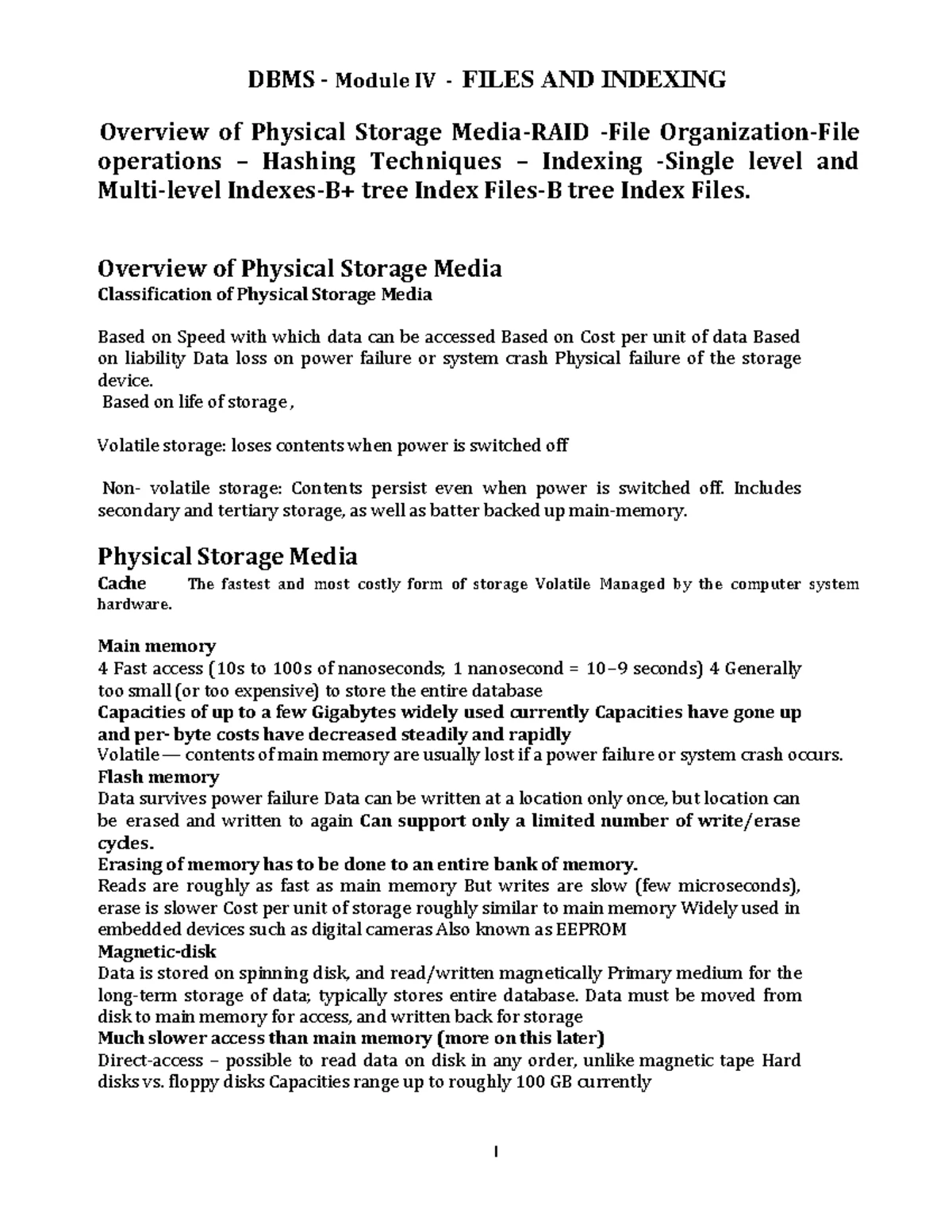 UNIT 4 - DBMS - UNIT 4 ACID Properties: For maintaining the integrity of data,the DBMS system ...