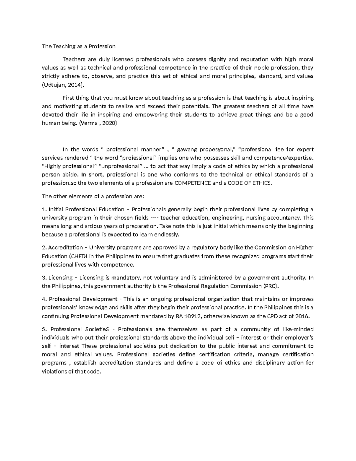 Teaching as a Profession: Historical Perspectives and Ethical Standards ...