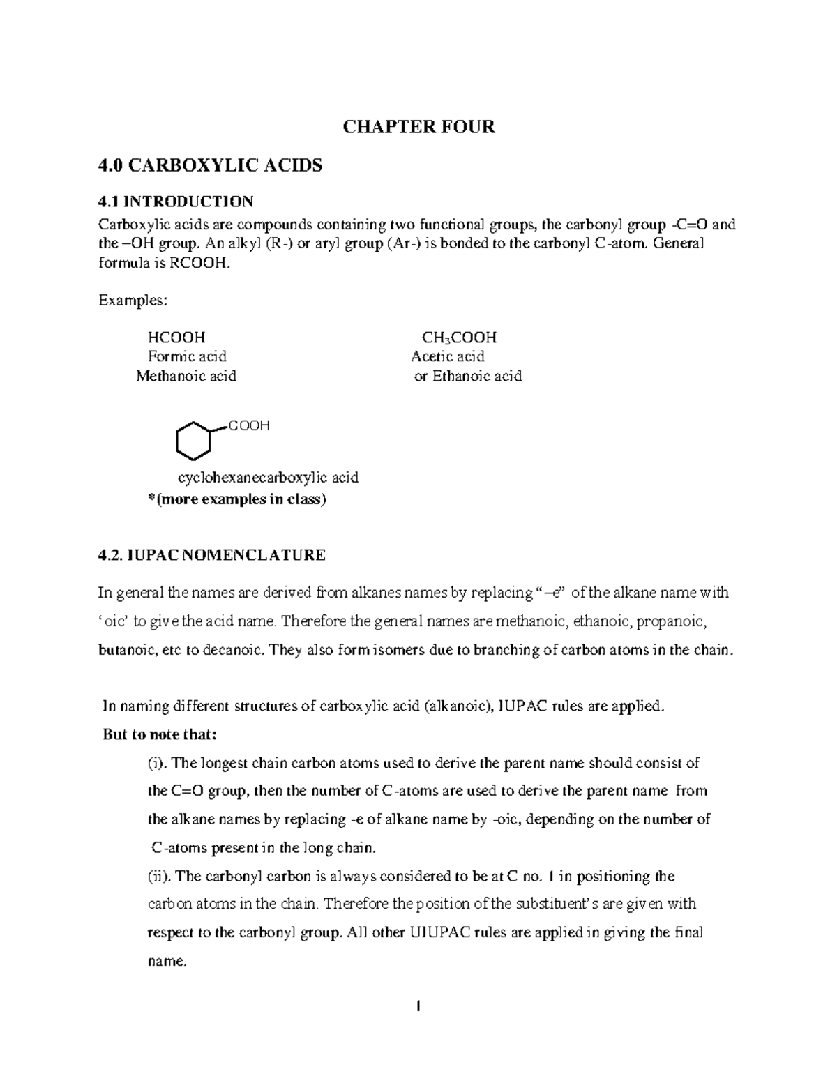 Carboxylic Acids and Their Derivatives: Structures and Reactions ...