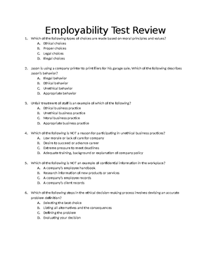 2024 Employability Test Review Key - Employability Test Review Key ...