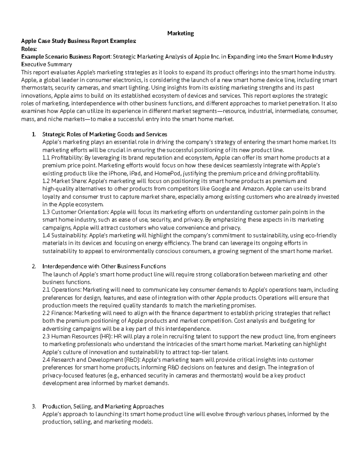 BUS 305: Apple Case Study - Marketing Strategies for Smart Home Devices ...