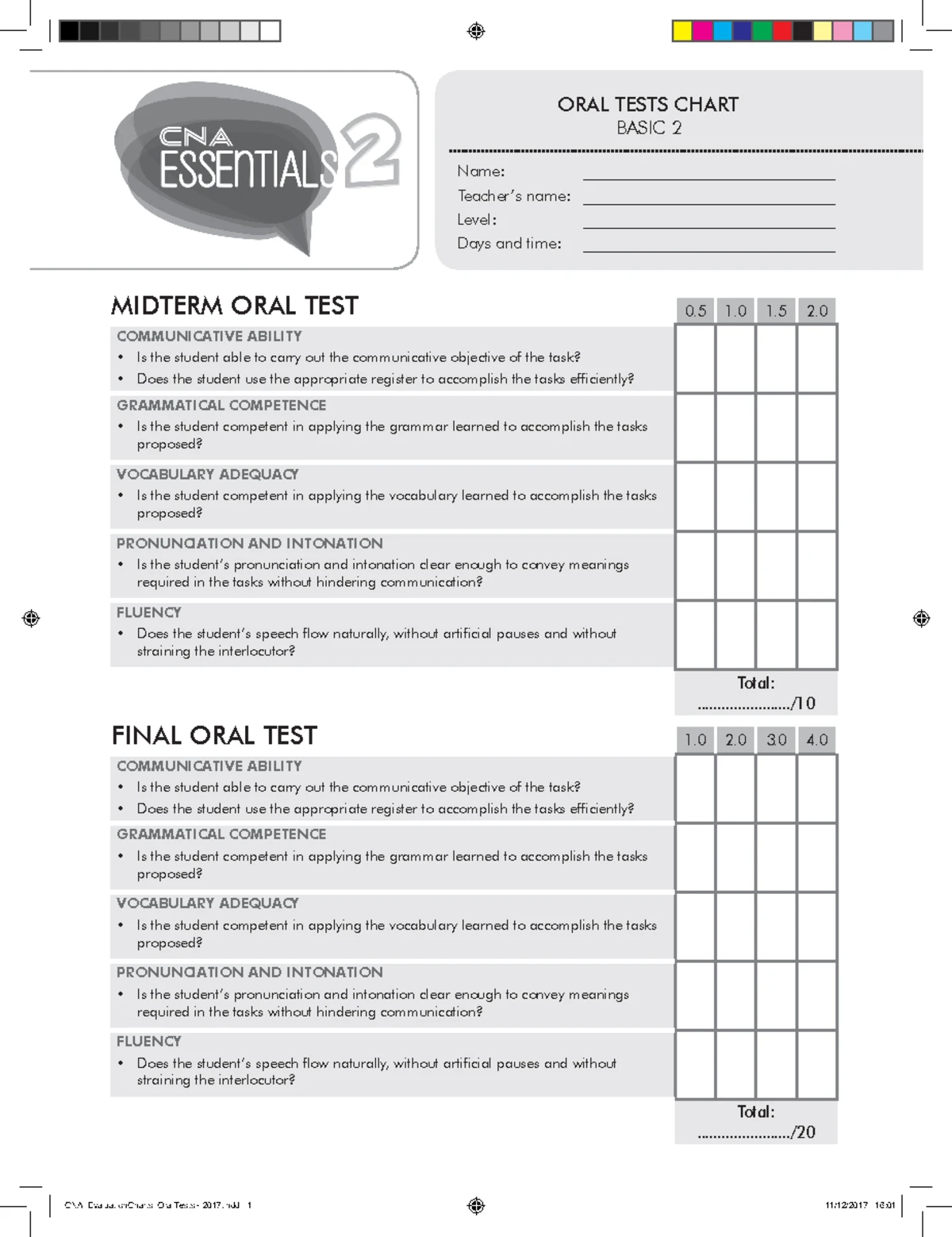 Master in English 1 - Midterm Written Test Type A - Answer Key - Studocu