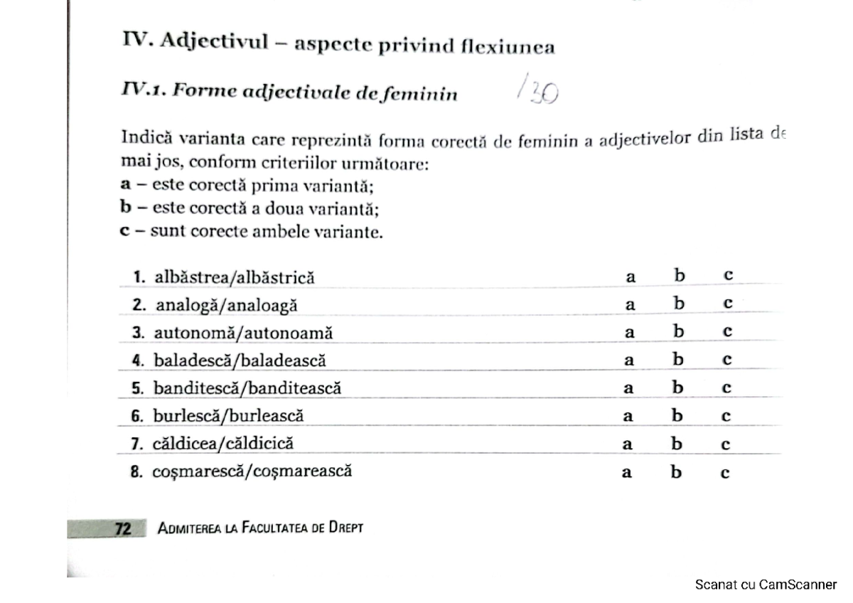 Davidoiu 72-77 - aftfs - IV. Adjectivul - aspecte privind flexiunea IV ...
