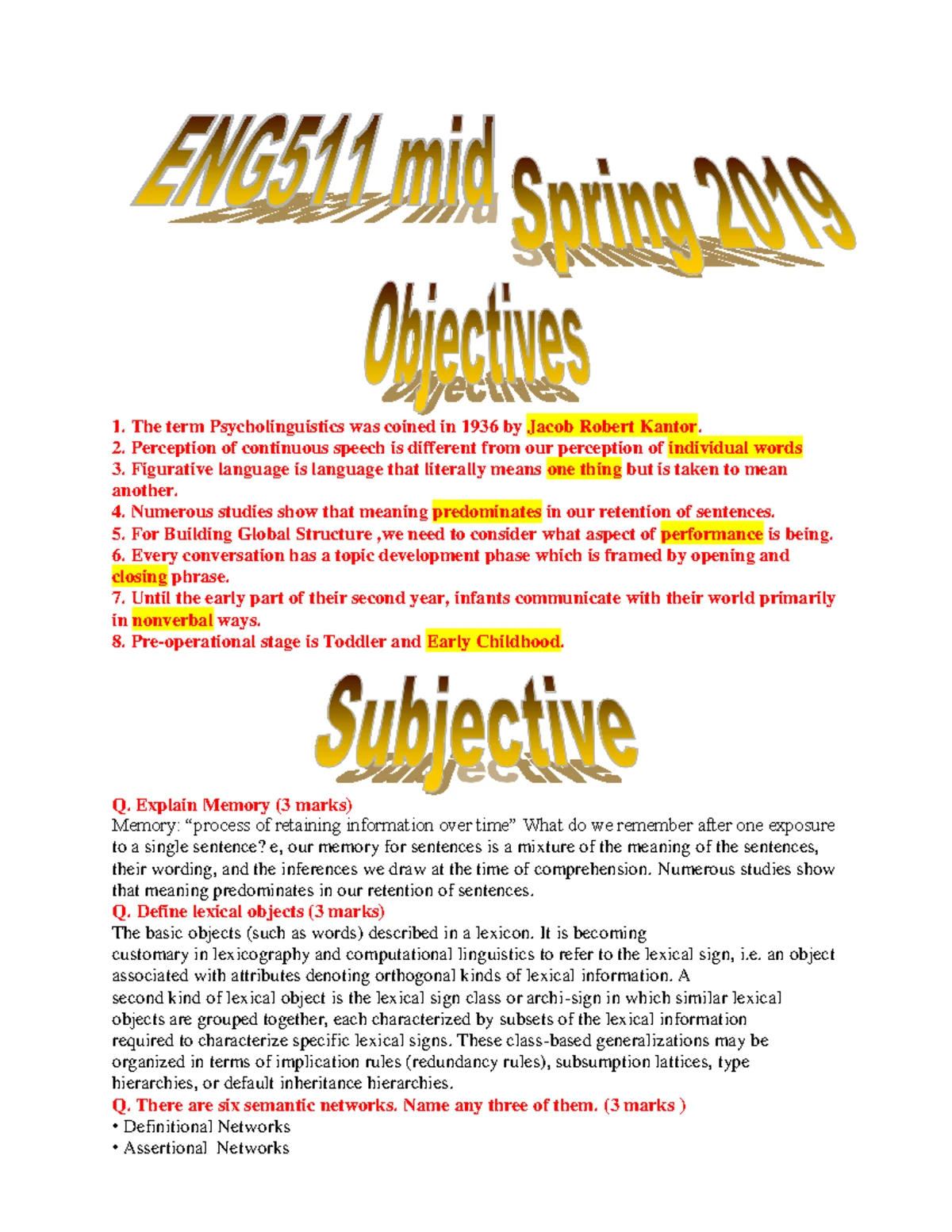 ENG101 Mid Term Past Papers Mega File-1( Study WITH Hamza) - ENG1 01 ...