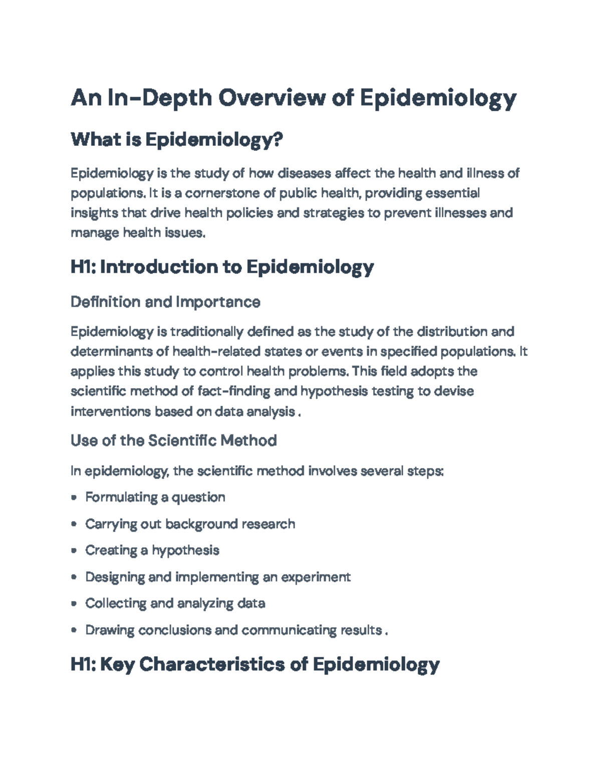 Comprehensive Overview of Epidemiology: Study Designs & Challenges - An ...