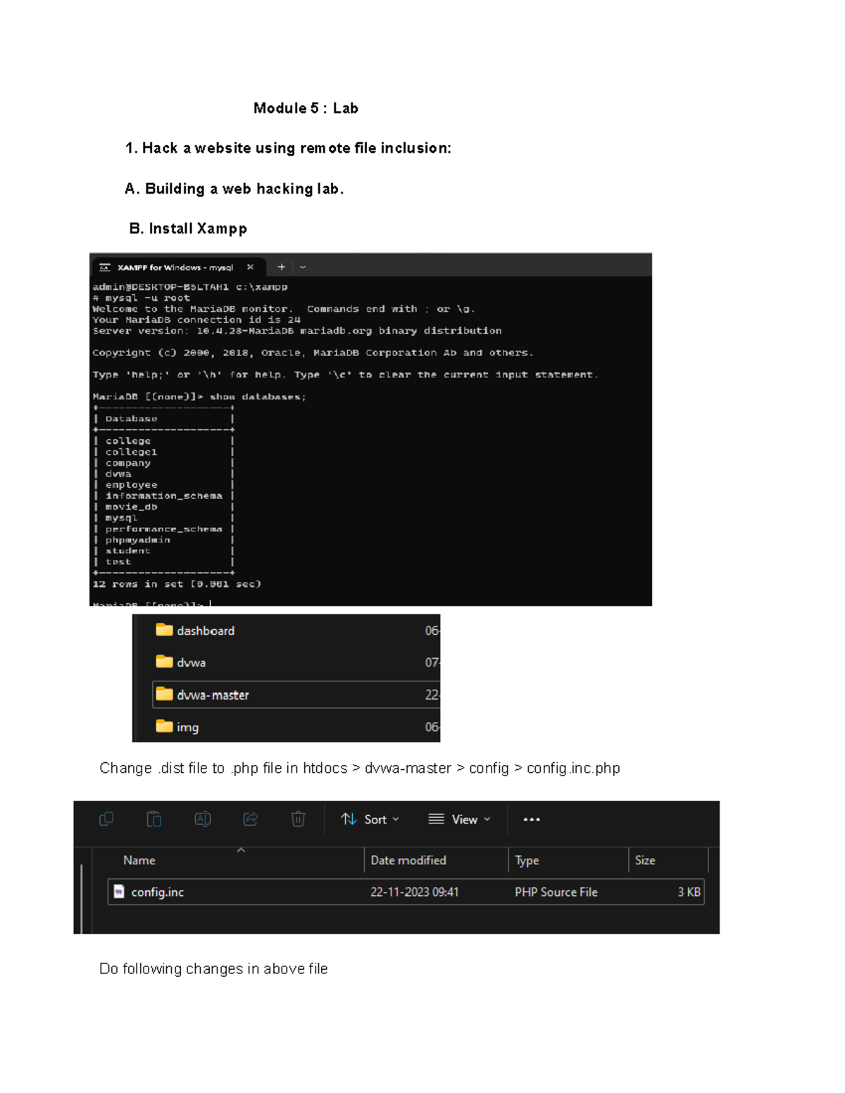 Ethical Hacking Lab 5: Website Hacking & Kaspersky Setup Guide - Studocu
