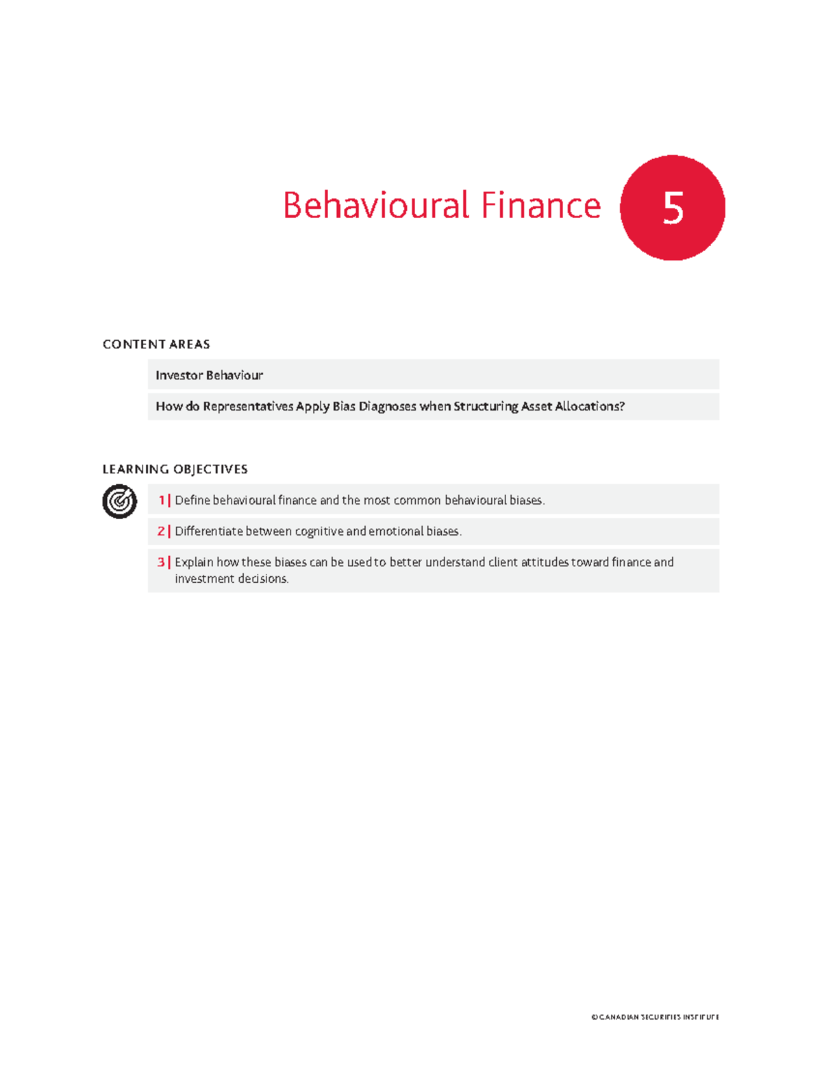 Chapter 5: Behavioural Finance Insights for IFIC Exam Preparation - Studocu