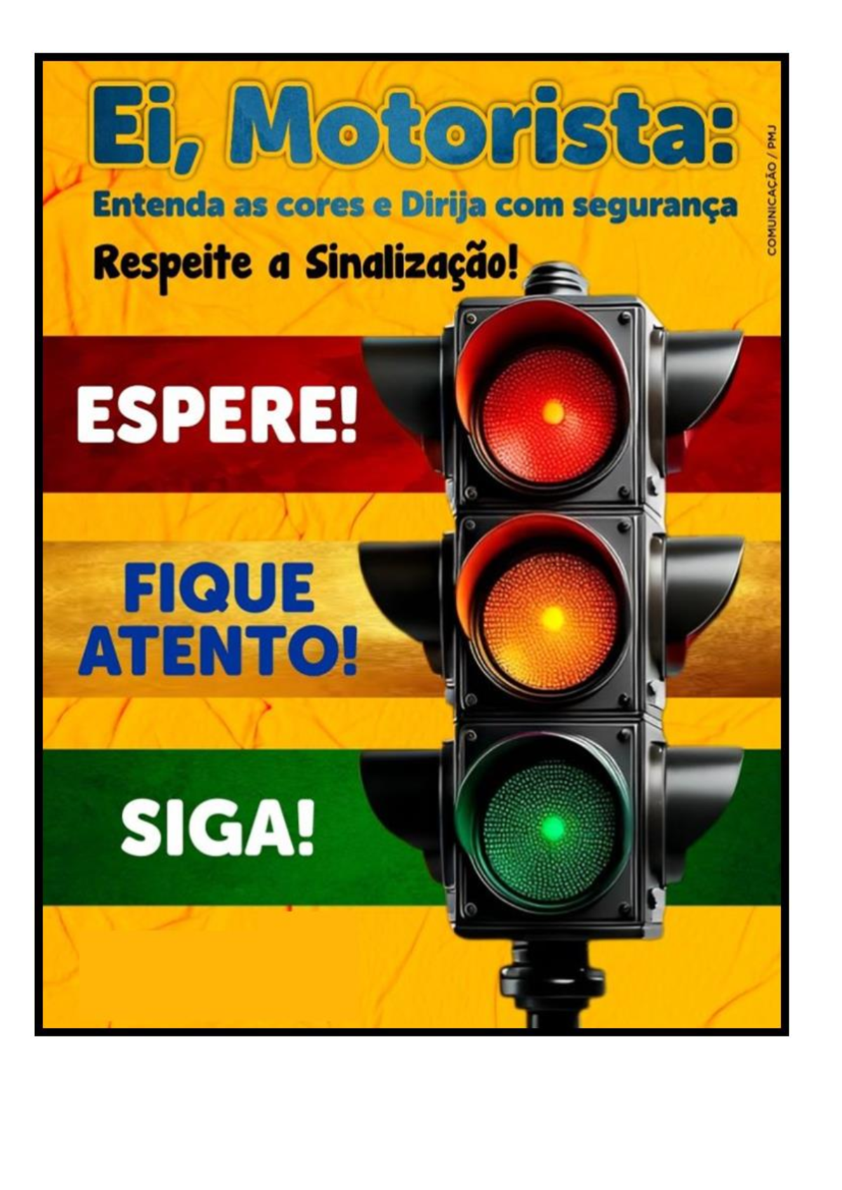 Maio semaforo - Português - Ei, Motorista: Entenda as cores e Dirija ...