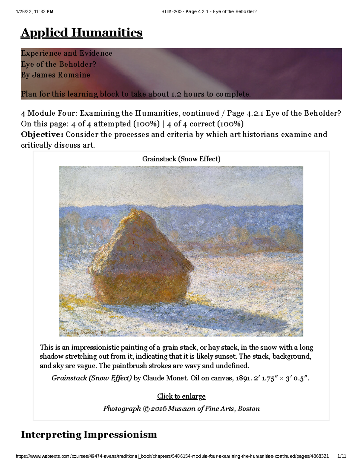 Assignment HUM-200 - Page 4.2.1 - Eye of the Beholder - Applied ...