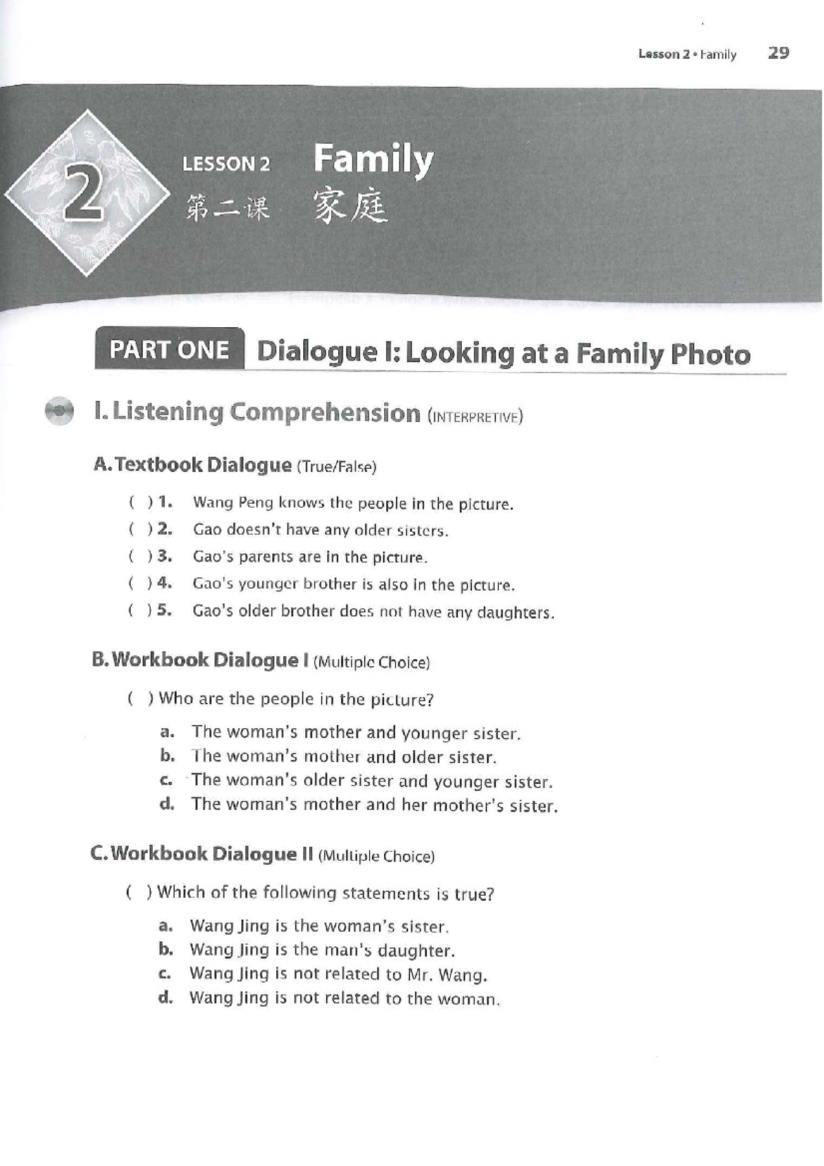 Lesson 2: Family Dialogue I & II - Understanding Family Relationships ...