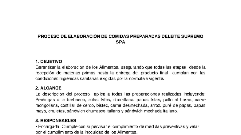 Proceso de Elaboración de Comidas Preparadas - DELEITE SUPREMO SPA ...