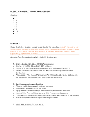 PADM111 - NWU - Public Administration and Management - Studocu