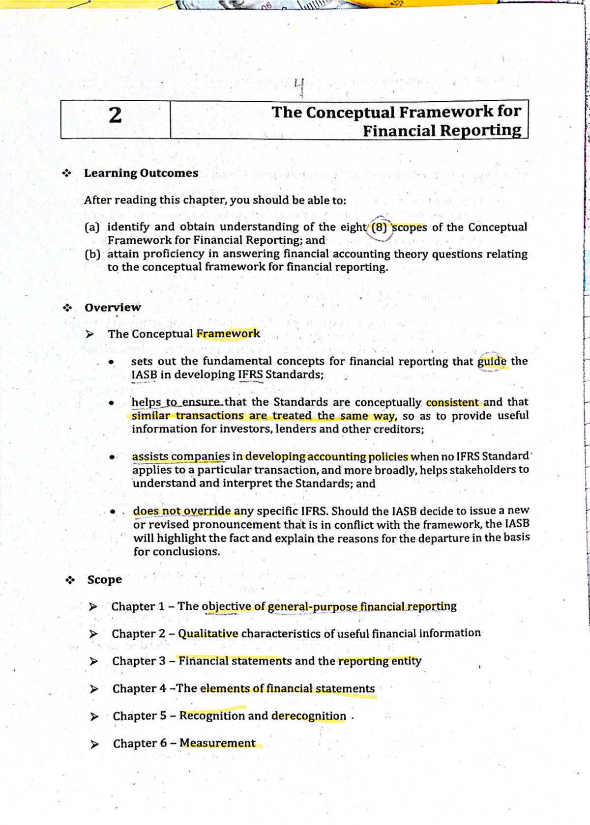 2 Conceptual Framework for Financial Reporting: Key Learning Outcomes ...