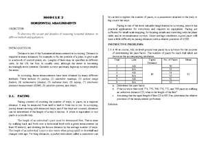 Module 1-Answers - FOS - REVIEW EXERCISES SOLUTIONS: Determine the most probable value of the ...