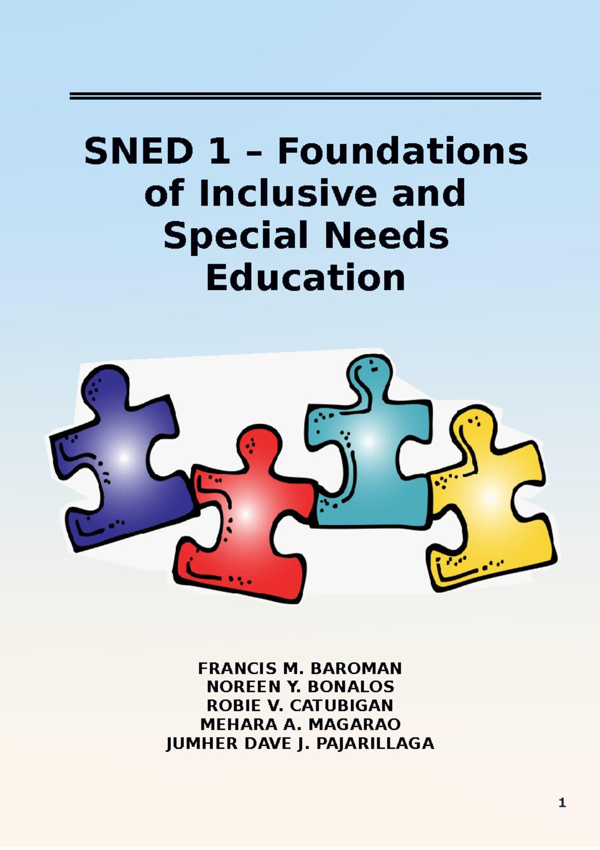 SNED-1-Module: Foundations of Inclusive and Special Needs Education ...
