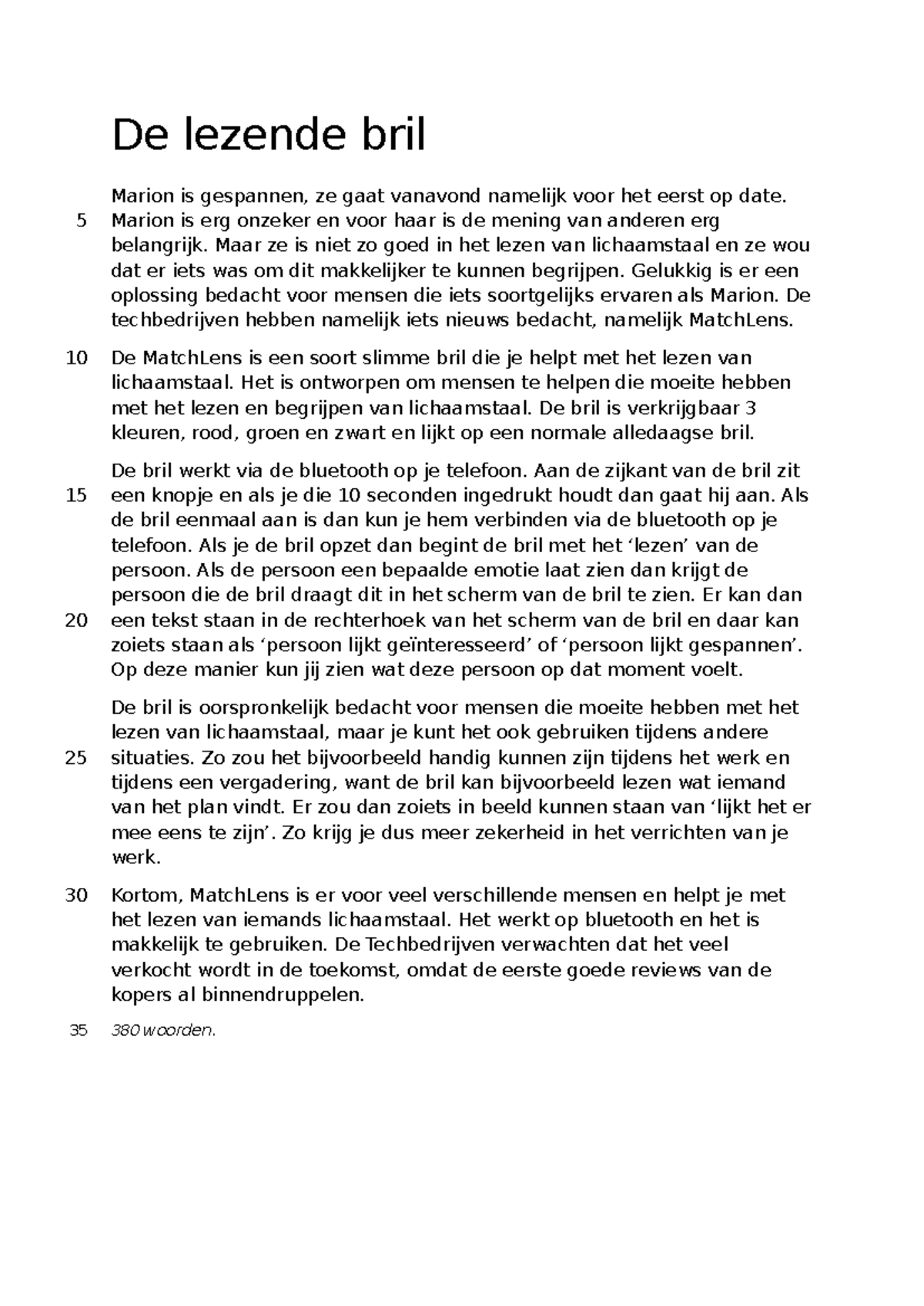 Oefenuiteenzetting 2: De Innovatie van MatchLens en Lichaamstaal ...