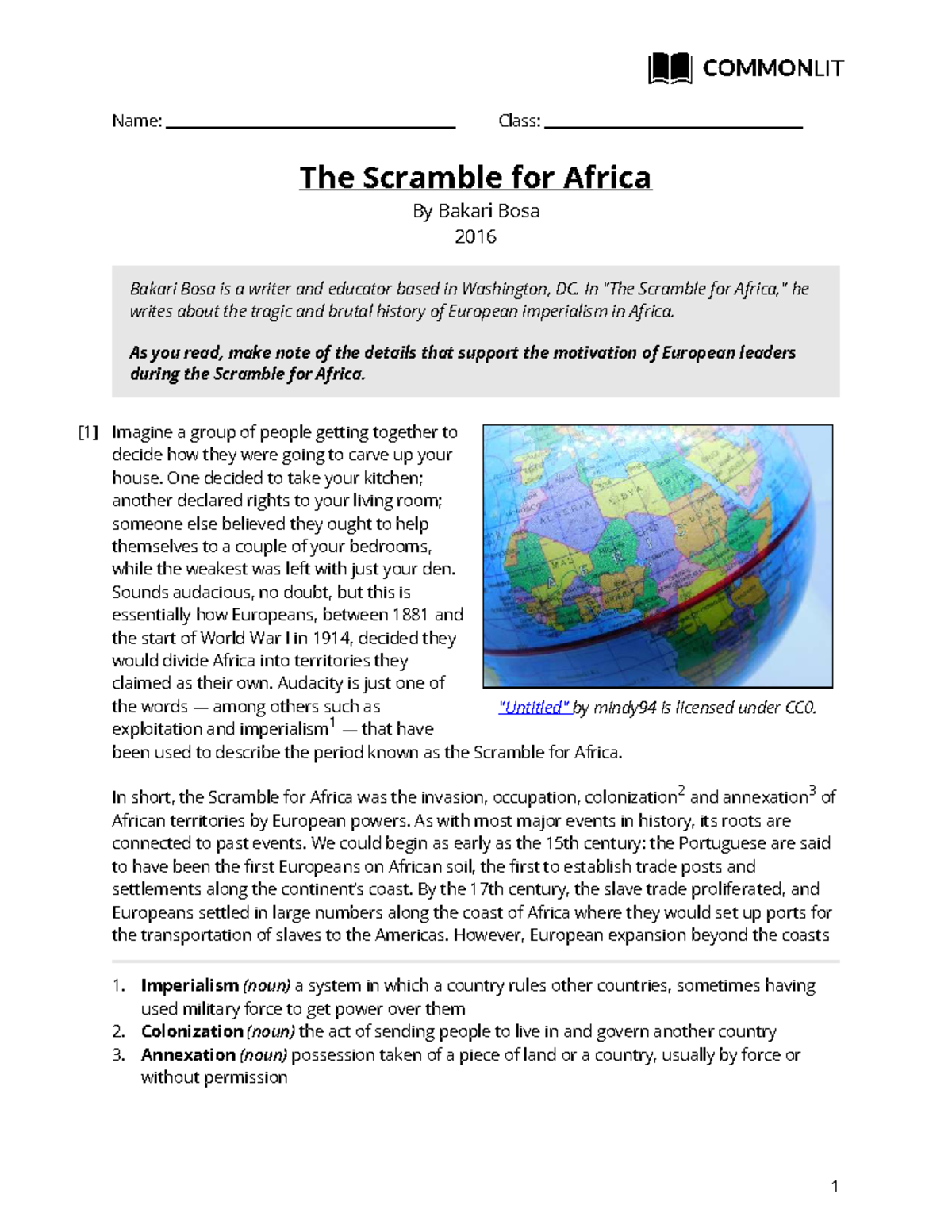 The Scramble for Africa: Insights and Analysis - Bakari Bosa 2016 - Studocu