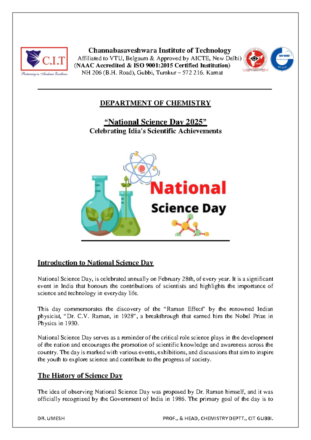 National Science Day 2025: Empowering Youth for Global Leadership - Studocu