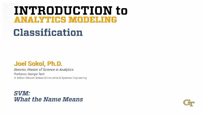 M2 L5 - Lecture Slides on Support Vector Machine (SVM) - Studocu