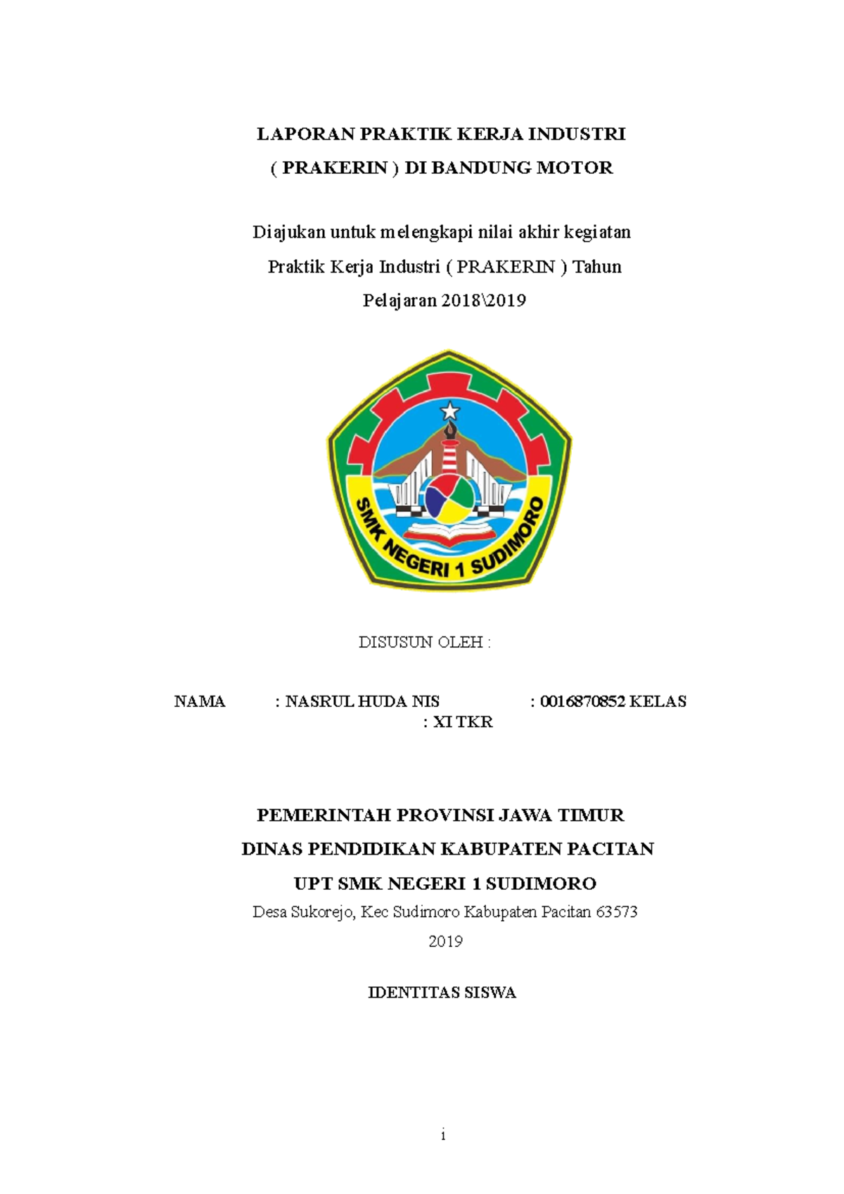 Laporan Prakerin TKR di Bandung Motor: Analisis dan Pengalaman - Studocu
