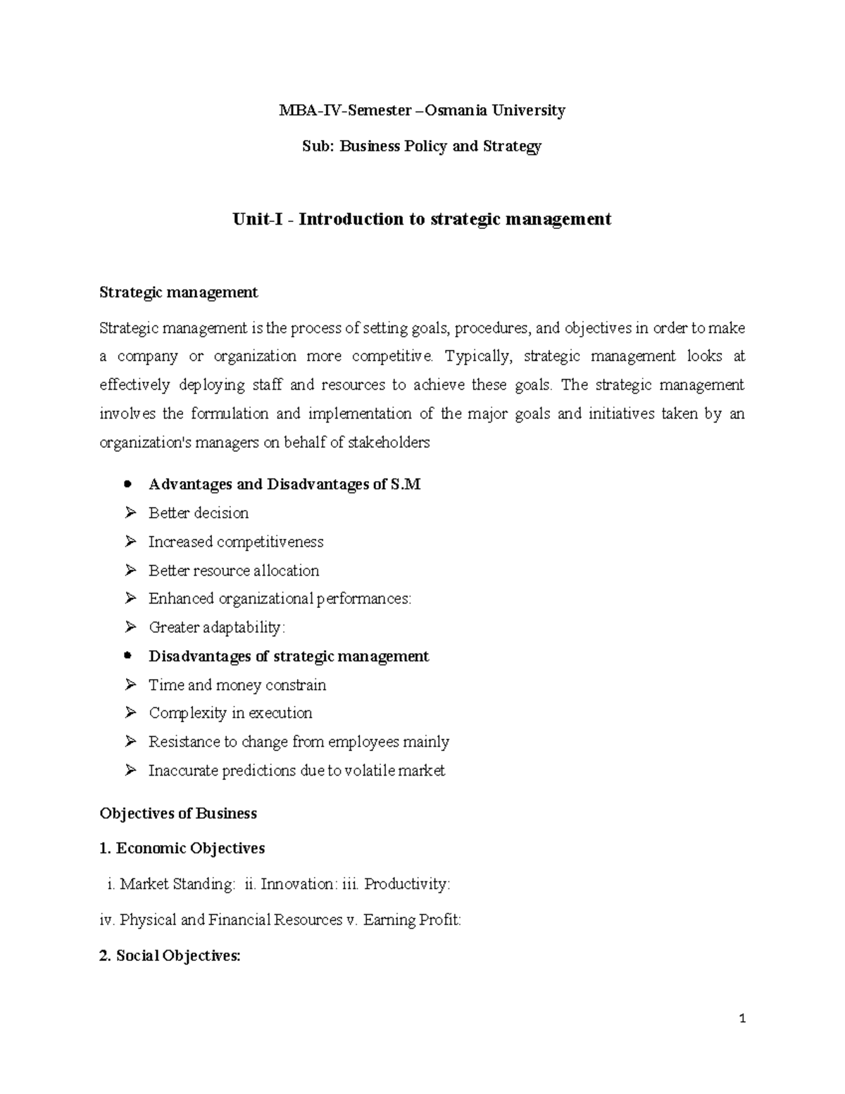 Business Policy and Strategy: Introduction to Strategic Management (BUS ...
