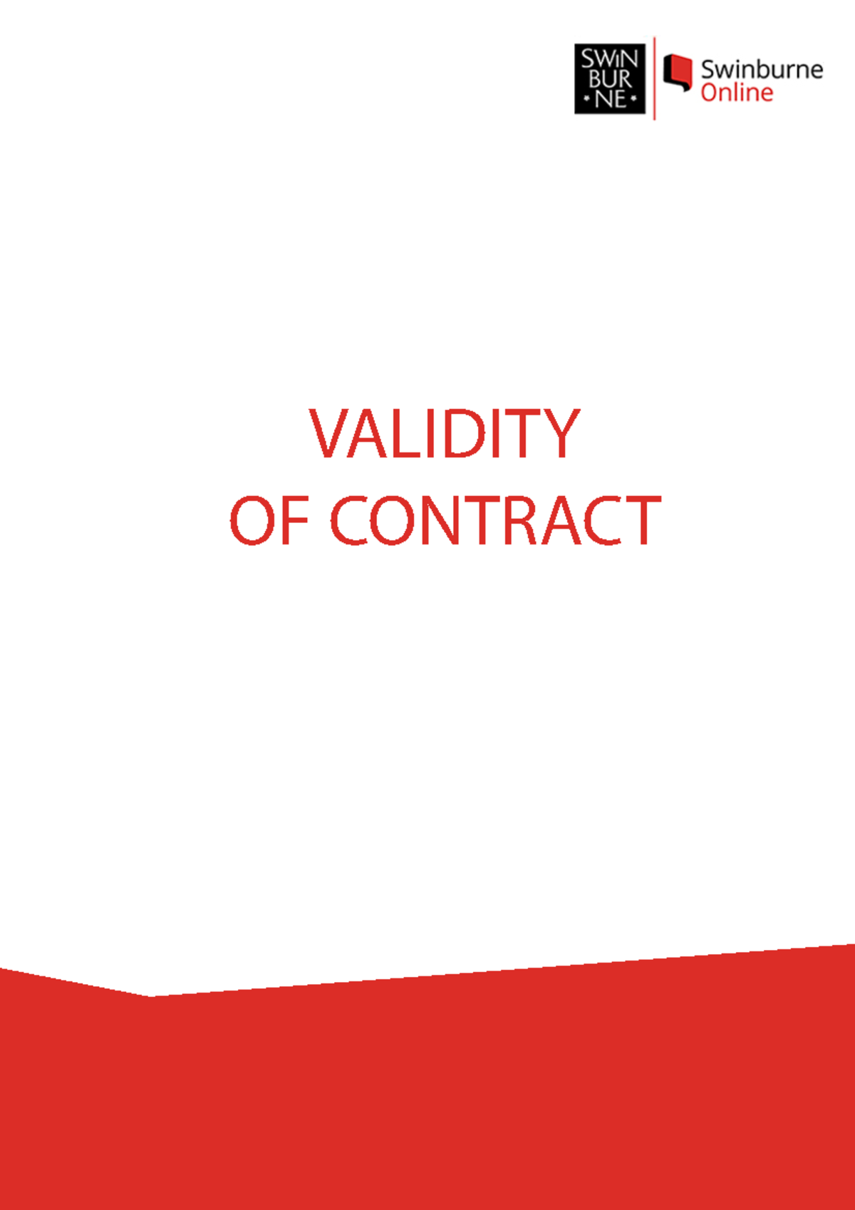 Contract Law - Validity of Contracts: Week 4 Summary & Case Insights ...