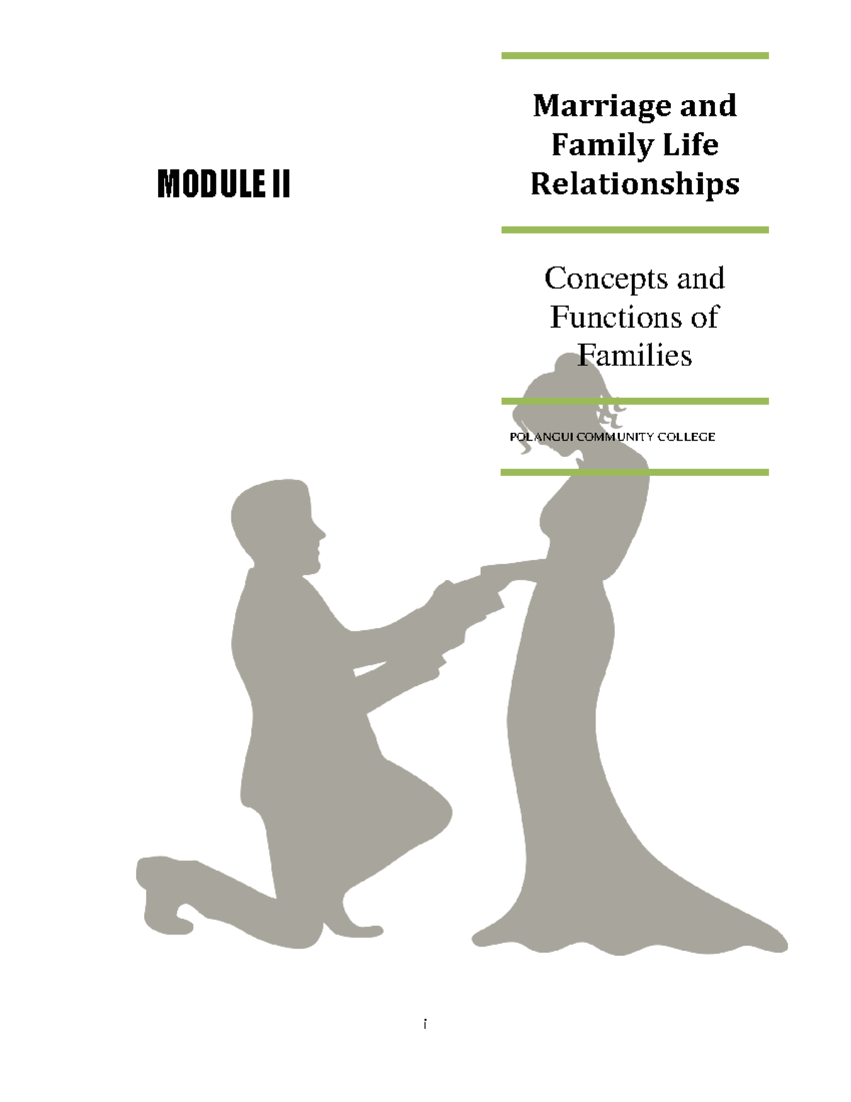 Marriage and Family Life - Exploring Concepts and Functions (MFL 101 ...