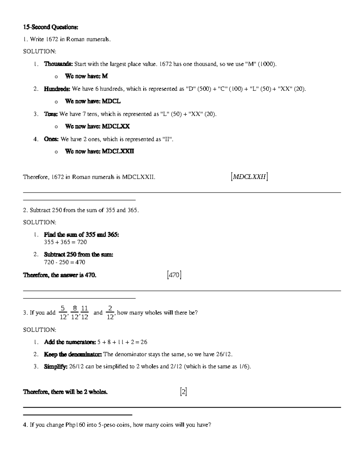 MMC 2013 Grade 3 Math Problem Solutions and Explanations - Studocu