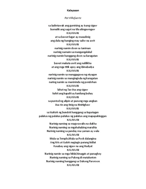 Document (11) - notes - Kalayaaan Pat Villafuerte sa balintawak ang ...