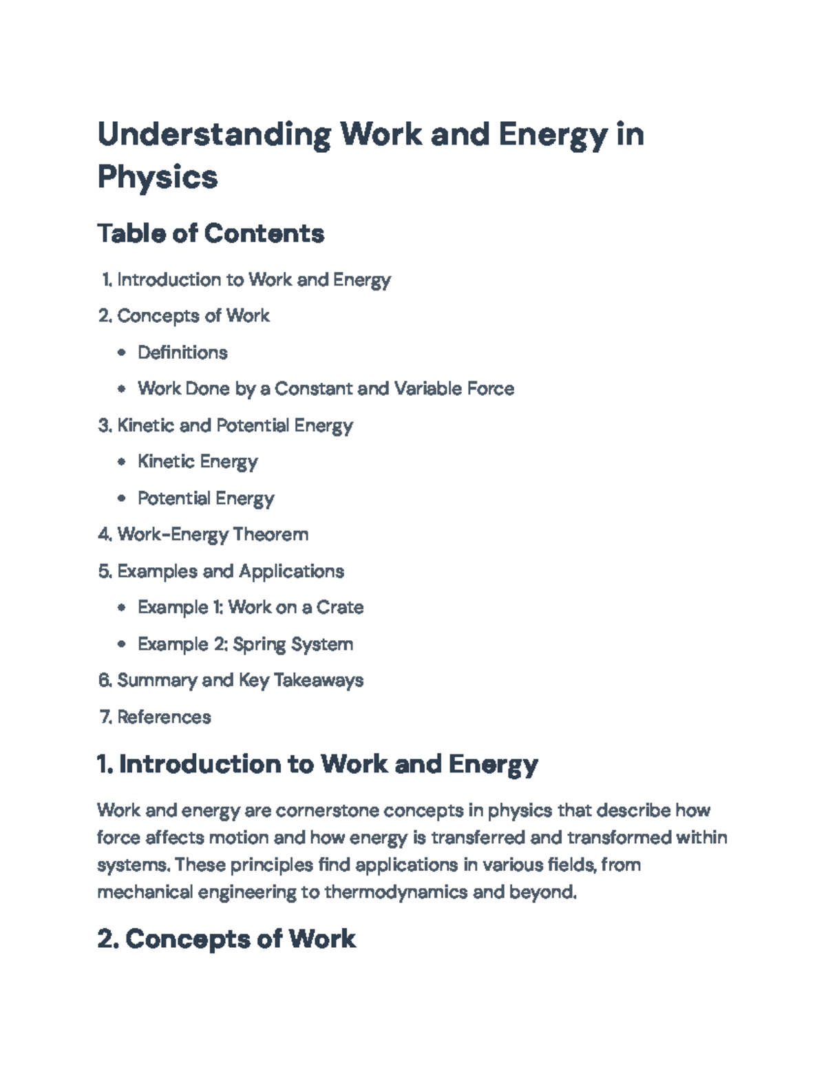 Understanding Work and Energy in Physics: Key Concepts and Applications ...